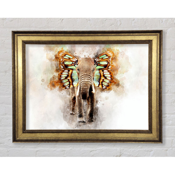 Bright Star Elefant Schmetterlingsohren - Einzelner Bilderrahmen Kunstdrucke | Wayfair.de